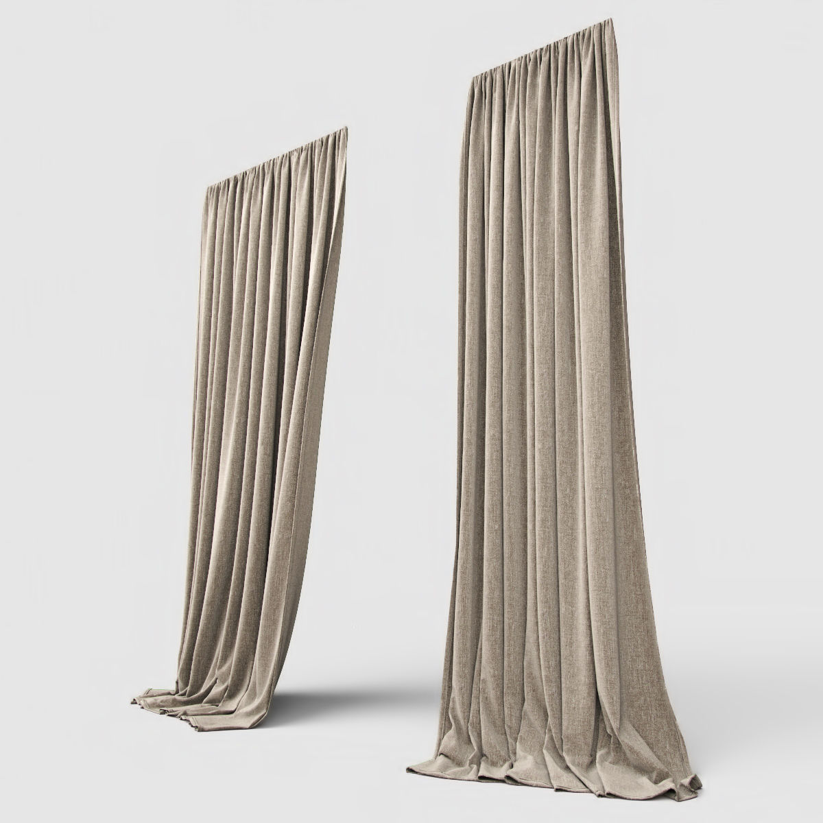 curtain 8 two curtains 3D model | CGTrader