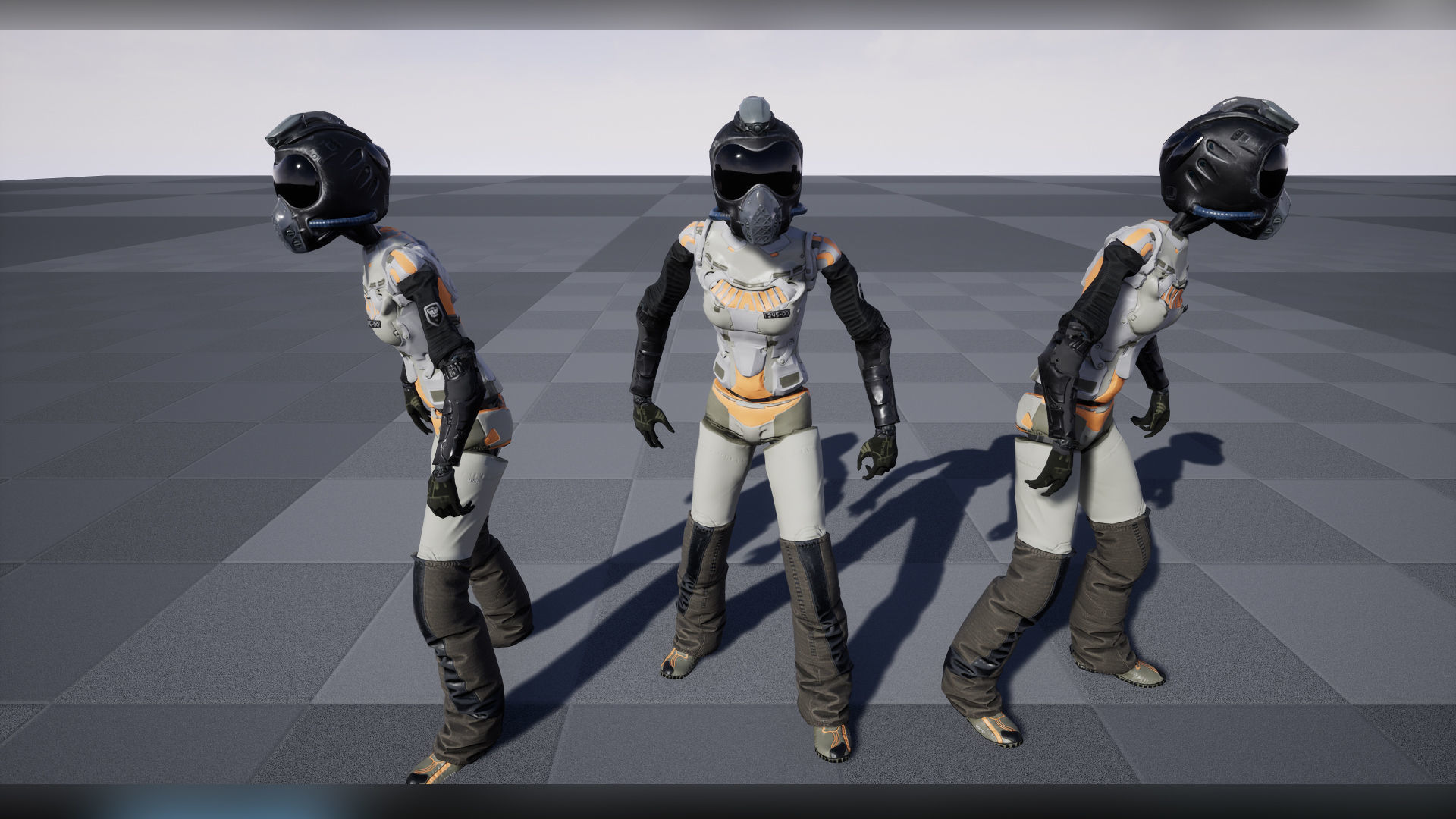 3D model CyborgGirl - characters pack for Unreal engine 4 VR / AR / low ...