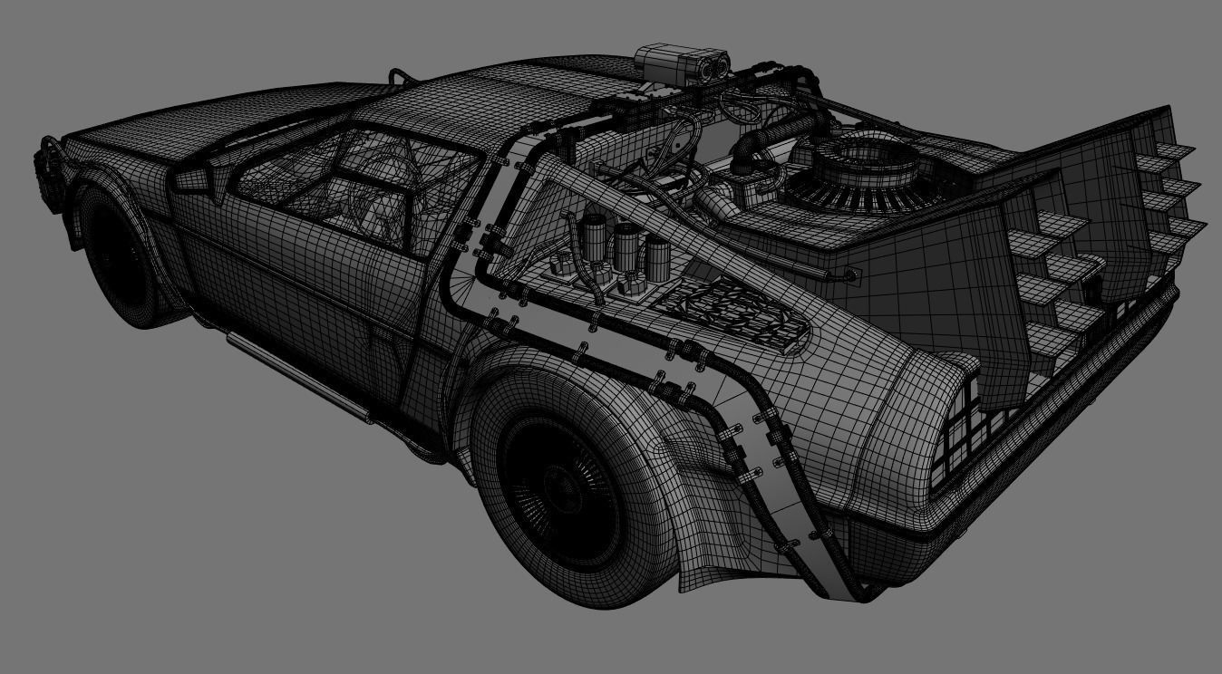 Delorean Back to the Future Part 1 3D model | CGTrader