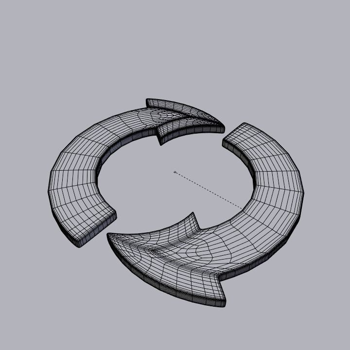 3D model Half circle arrow VR / AR / low-poly | CGTrader