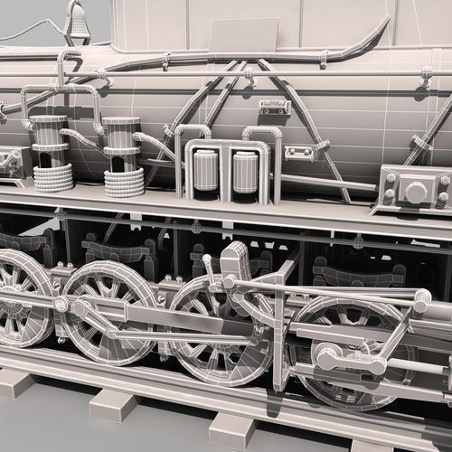 Old Steam Train 3D Model .max .obj .fbx - CGTrader.com