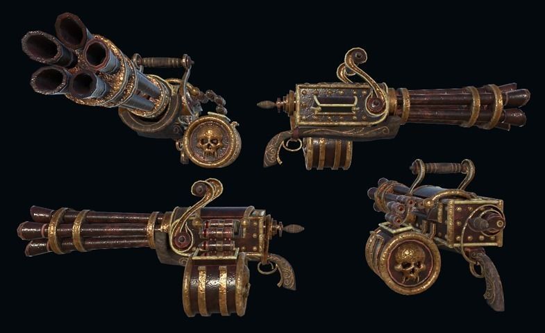3D model Steampunk Weapon Pack VR / AR / low-poly | CGTrader