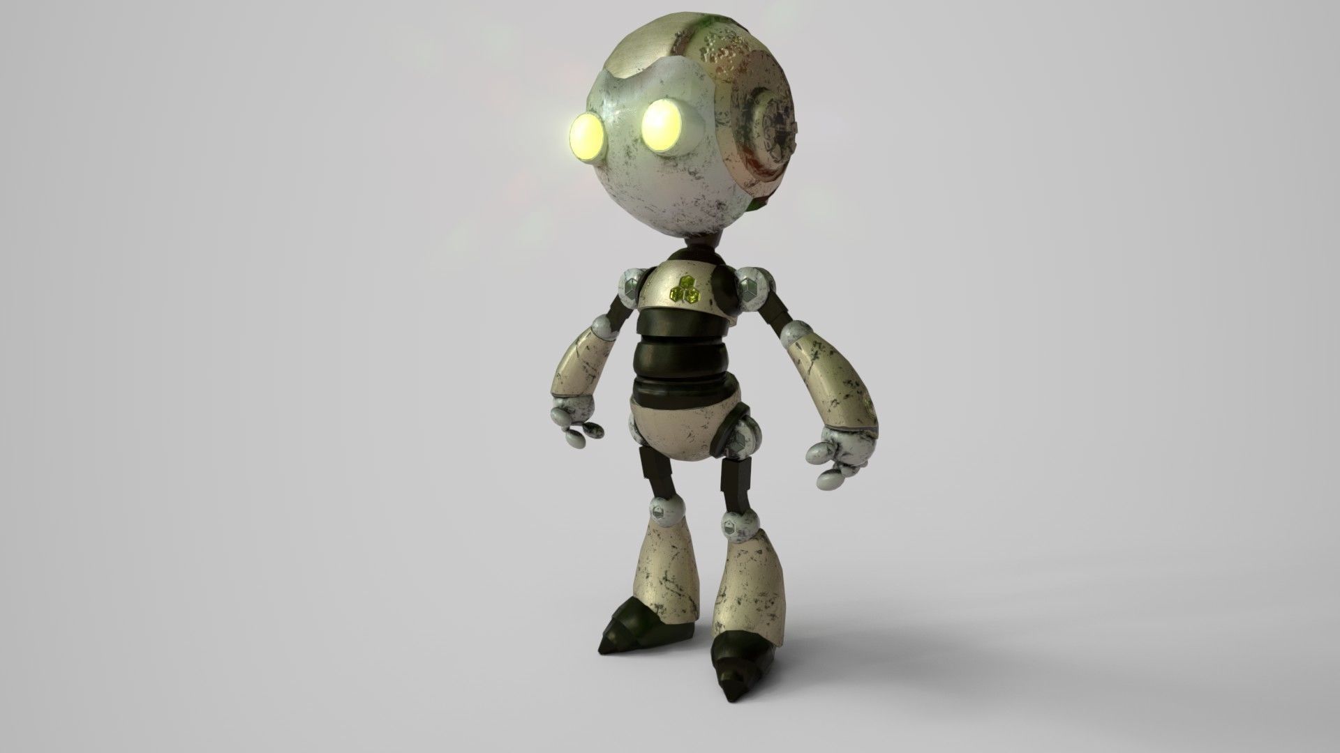 simple robot character 3D model | CGTrader