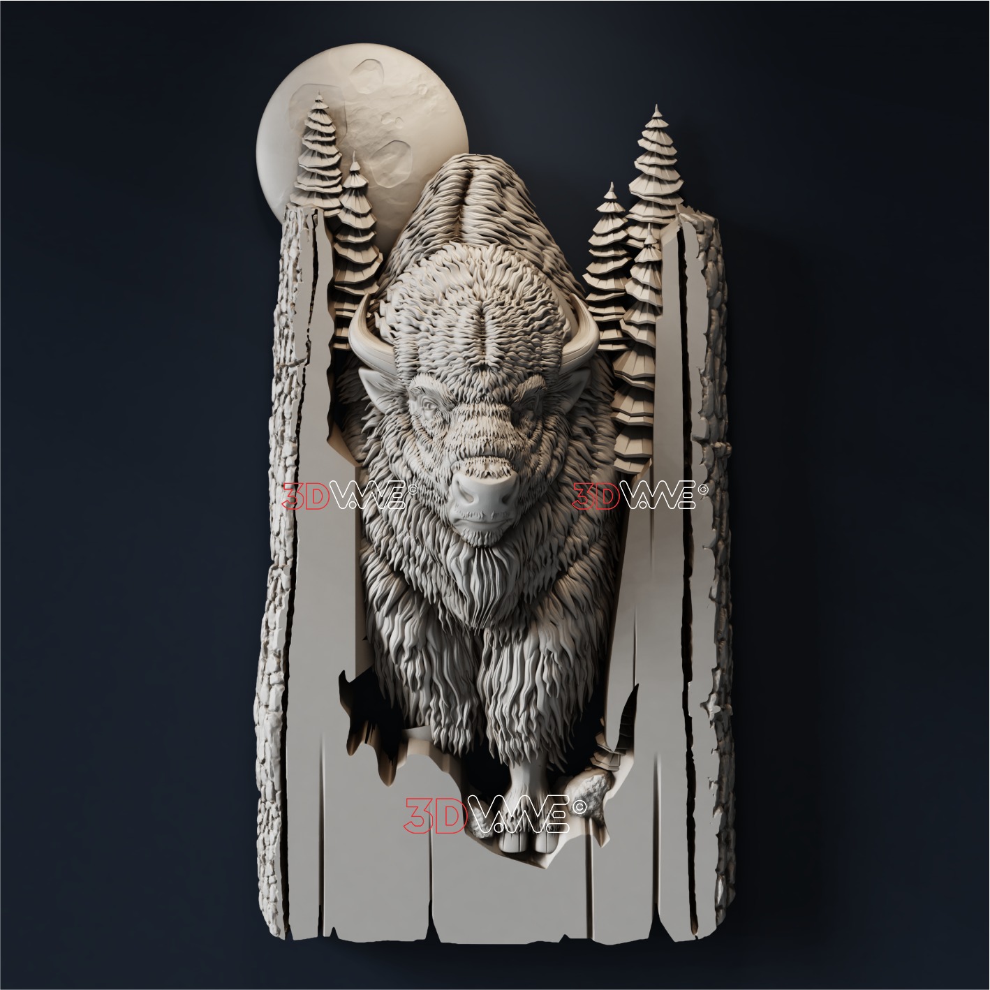 Bison 3d stl model for cnc 3D model 3D printable | CGTrader