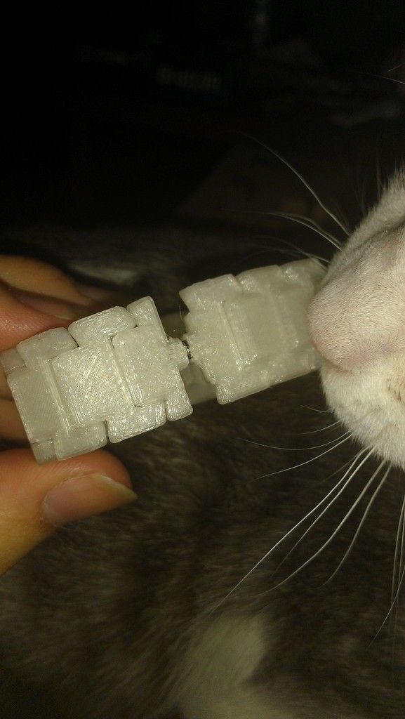 snap-fit link chain bracelet clasp free 3D model 3D printable | CGTrader