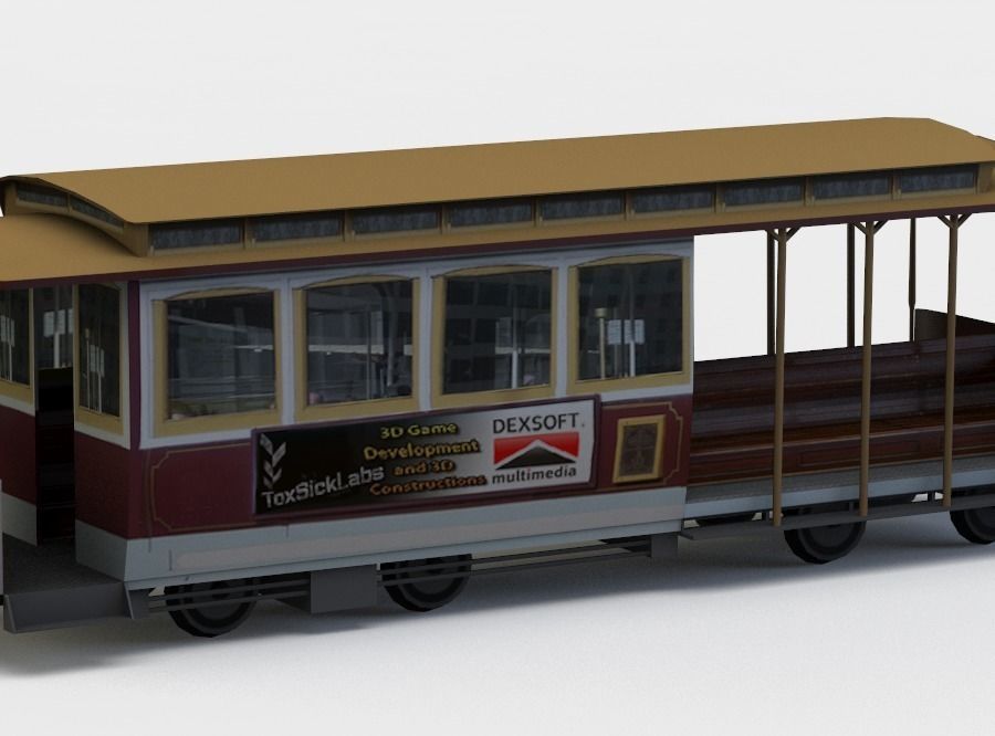 3D model Funicular trolley car VR / AR / low-poly | CGTrader