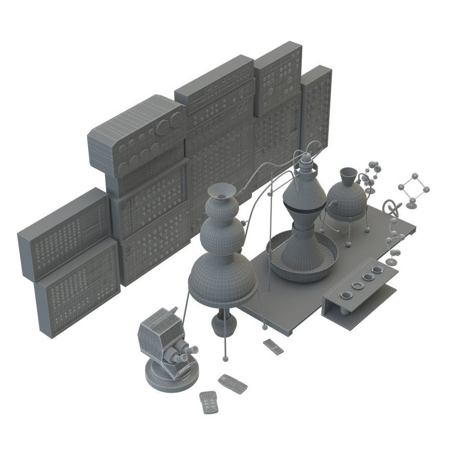 Medical laboratory set 1 3D model | CGTrader