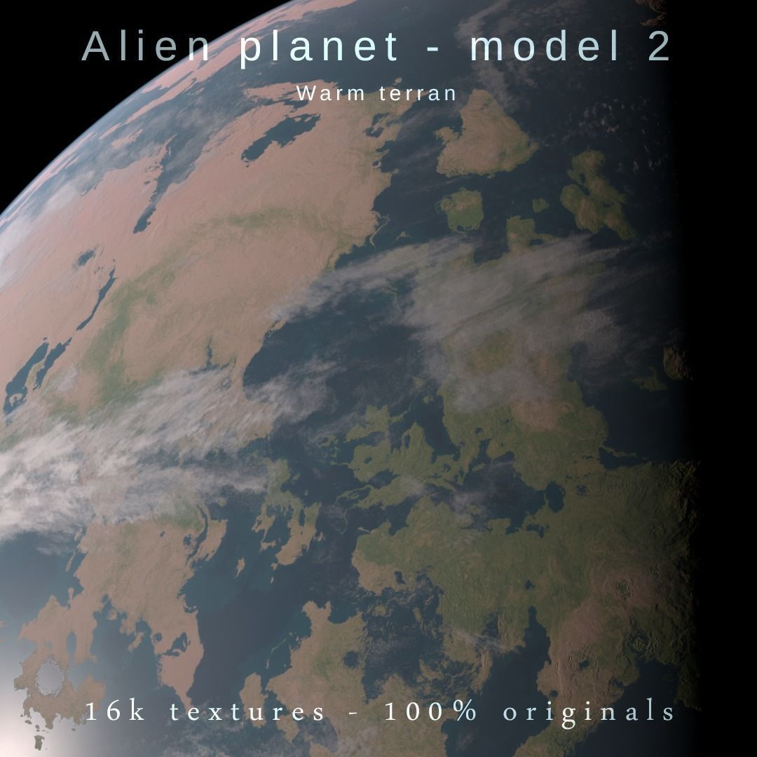 3D model Alien planet model 2 - 16k photorealistic -warm terran VR / AR ...
