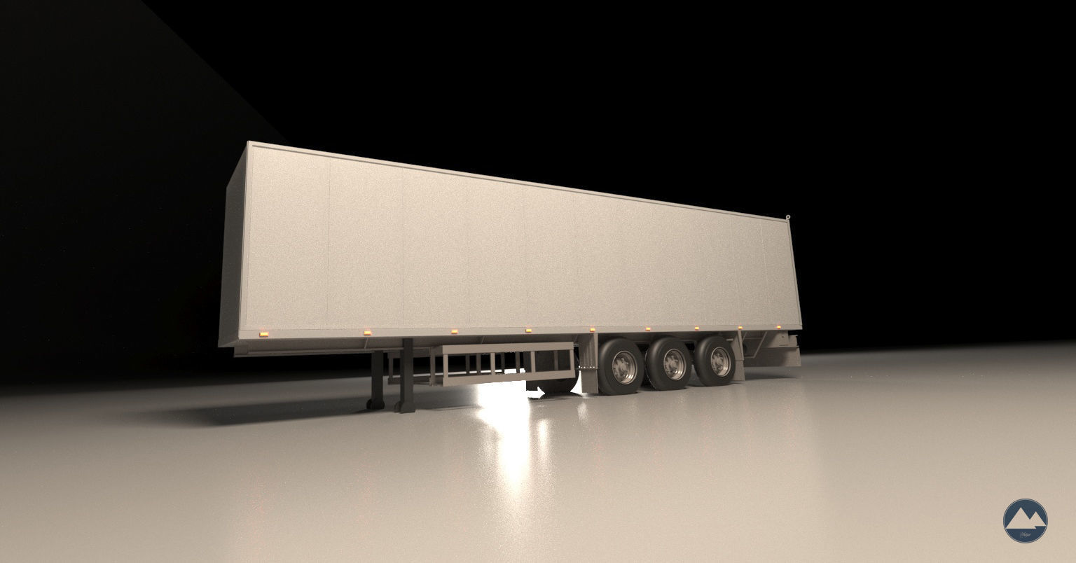 The truck trailer 3D model | CGTrader