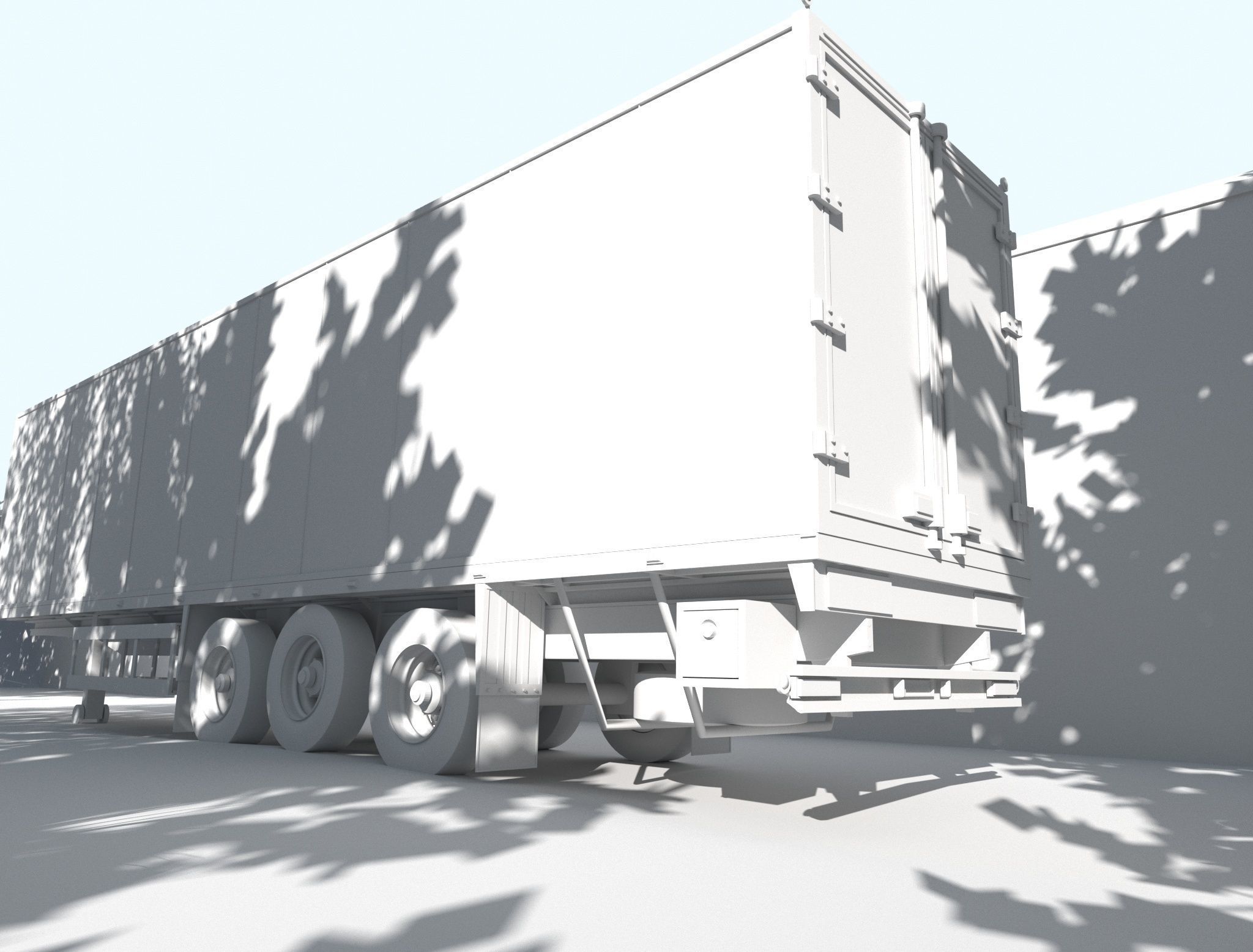 The truck trailer 3D model | CGTrader