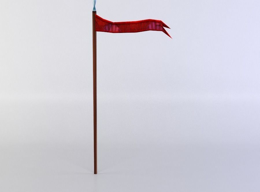 3D model Red flag VR / AR / low-poly | CGTrader