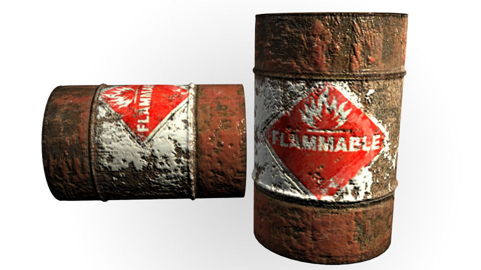 3D model Rusted Metal Drum VR / AR / low-poly | CGTrader