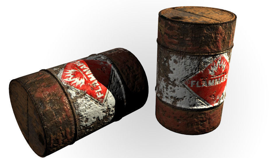 3D model Rusted Metal Drum VR / AR / low-poly | CGTrader
