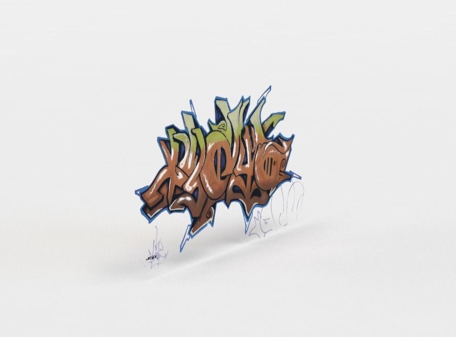 3D model Graffiti painting VR / AR / low-poly | CGTrader