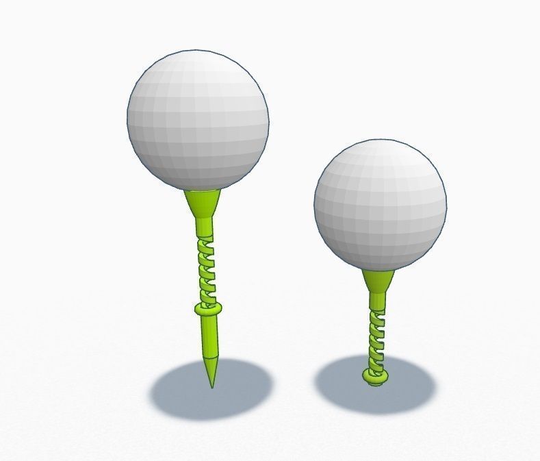 Springy Golf Tee 3D model 3D printable | CGTrader