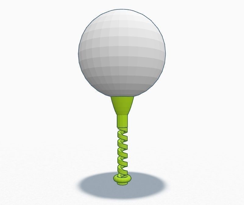 Springy Golf Tee 3D model 3D printable | CGTrader