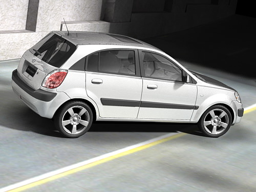 Kia Rio 2006 hatchback 3D model | CGTrader