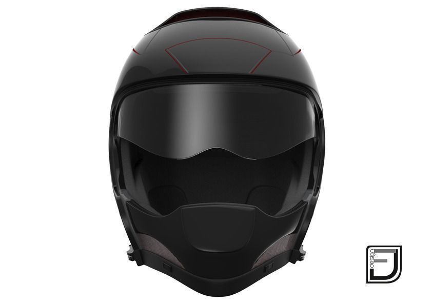 Black Modular Helmet 3D model | CGTrader