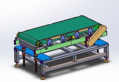 Height adjustable conveyor 3D model | CGTrader