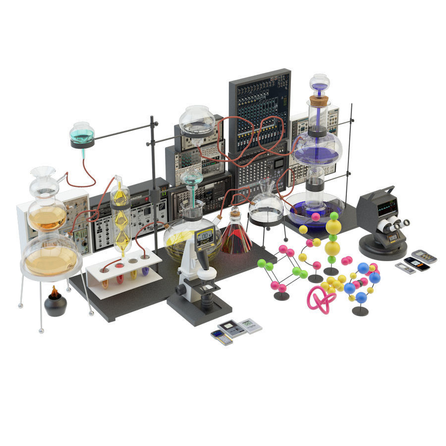 Medical laboratory set 3 3D model | CGTrader