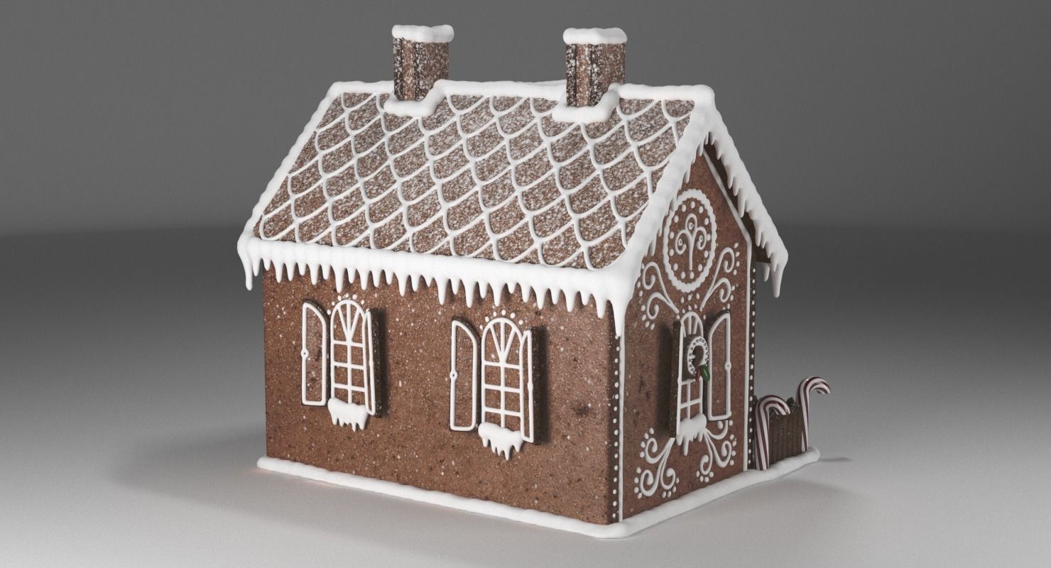 Gingerbread house 3D model | CGTrader
