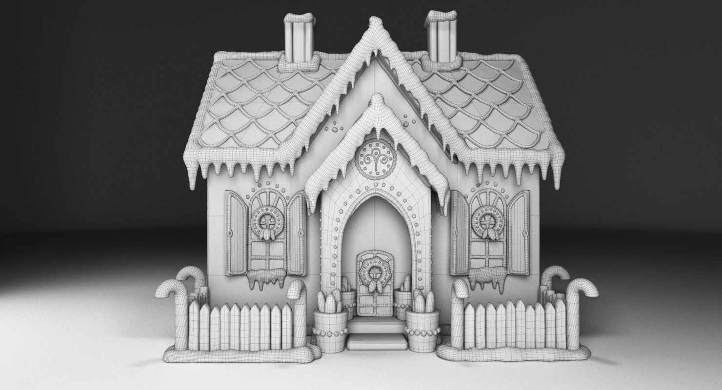 Gingerbread house 3D model | CGTrader