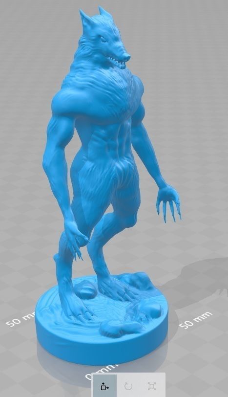 Wolfman statue of wolf 3D model 3D printable | CGTrader