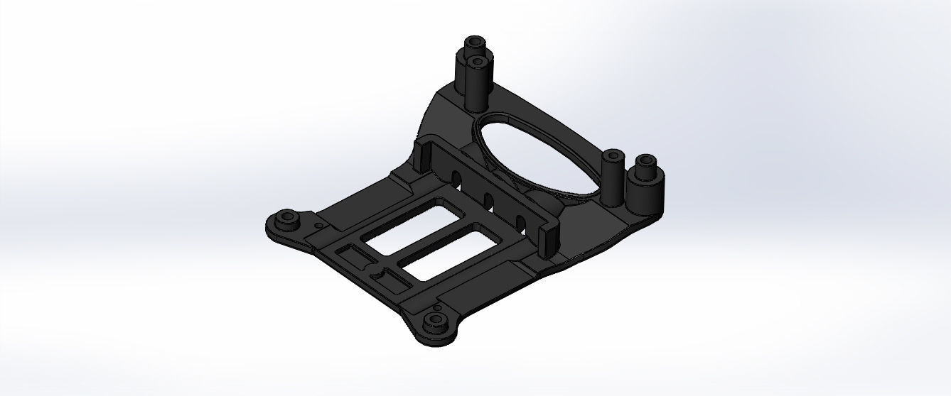Tamiya TT-01 E Chassis Skid Plate Bumper Mount 3D Print Model 3D model ...