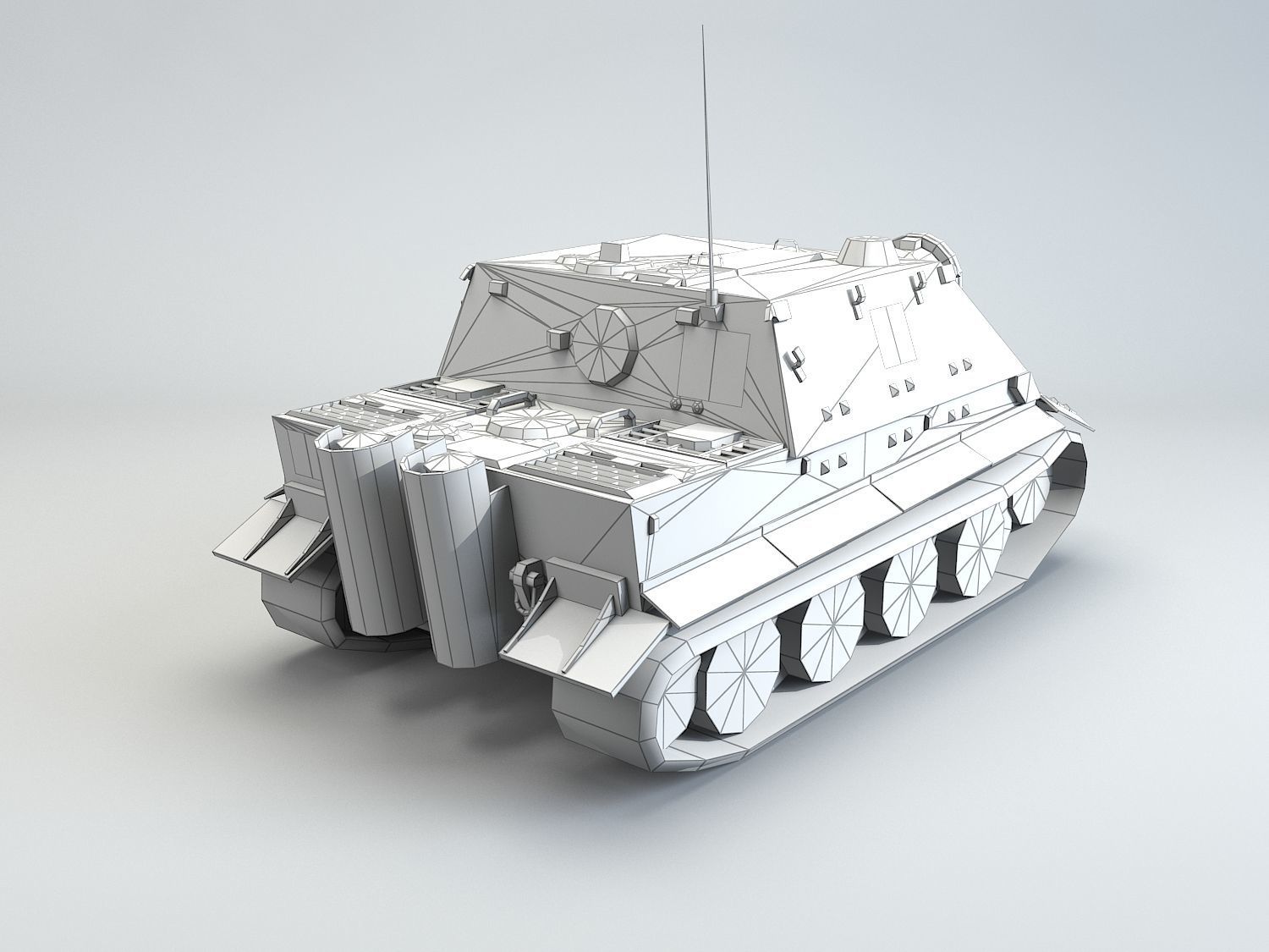 3D model Low Poly Sturmtiger ww2 german heavy assault mortar VR / AR ...