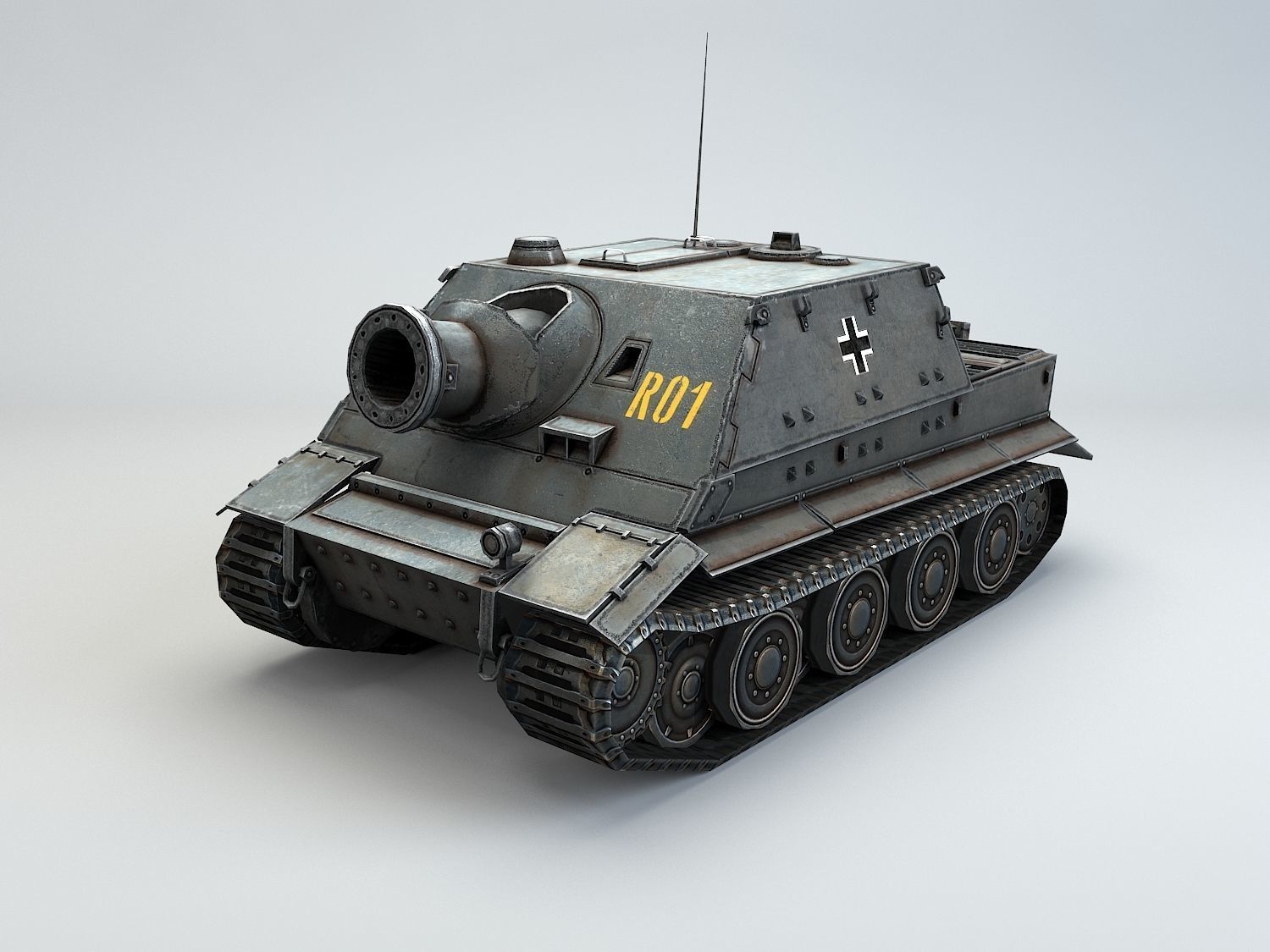 3D model Low Poly Sturmtiger ww2 german heavy assault mortar VR / AR ...