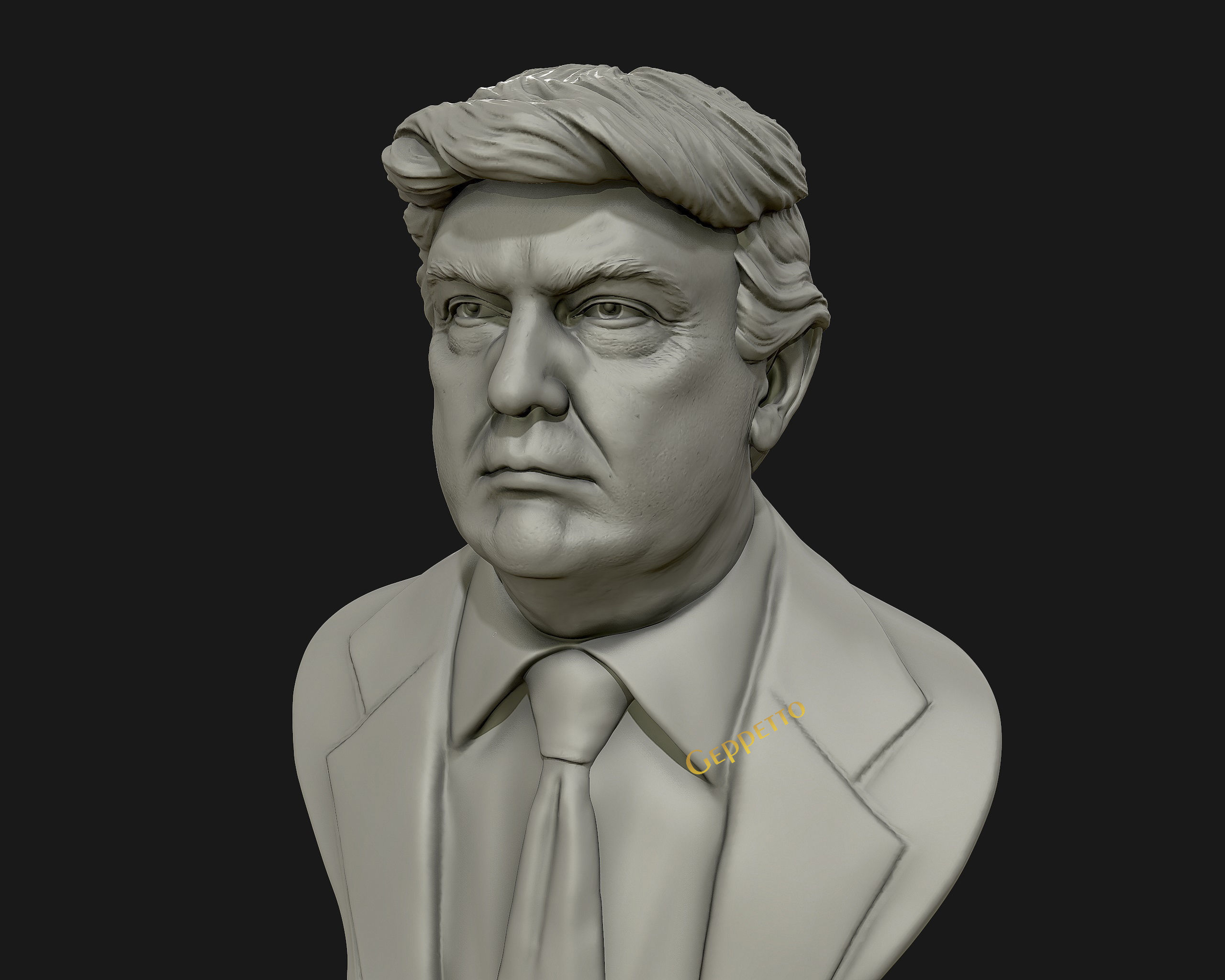 Donald Trump 3D printable 3D Sculpture 3D model 3D printable | CGTrader
