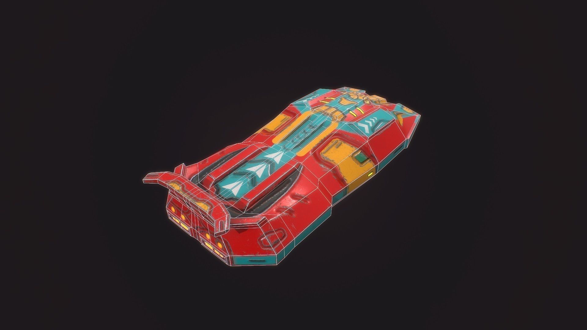 3D model Low poly sci fi flying car VR / AR / low-poly | CGTrader