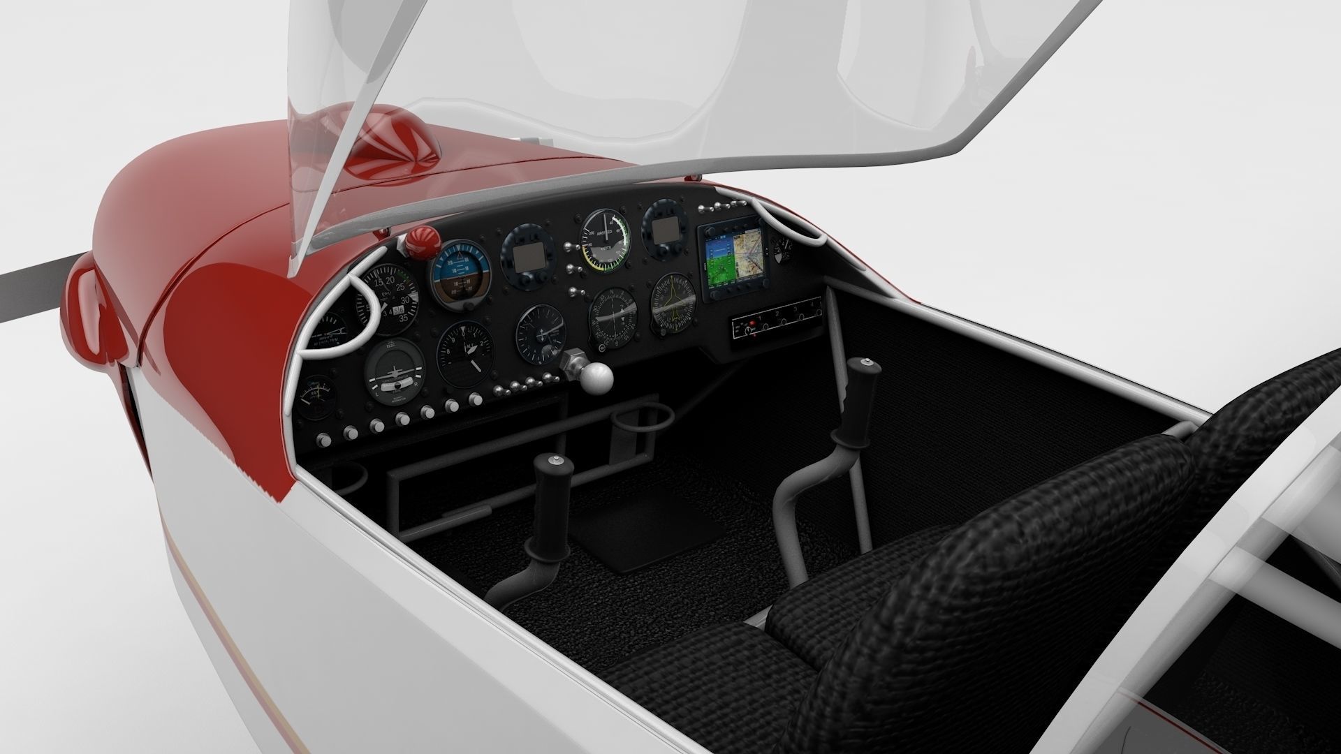 Scheibe Falke SF-25 Aircraft 3D model animated rigged | CGTrader