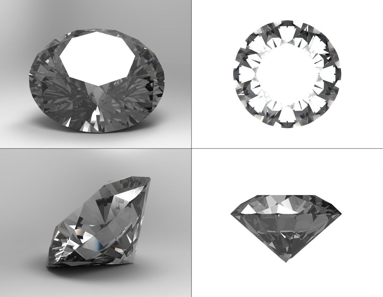 Brilliant Shape Gem 3D model 3D printable | CGTrader