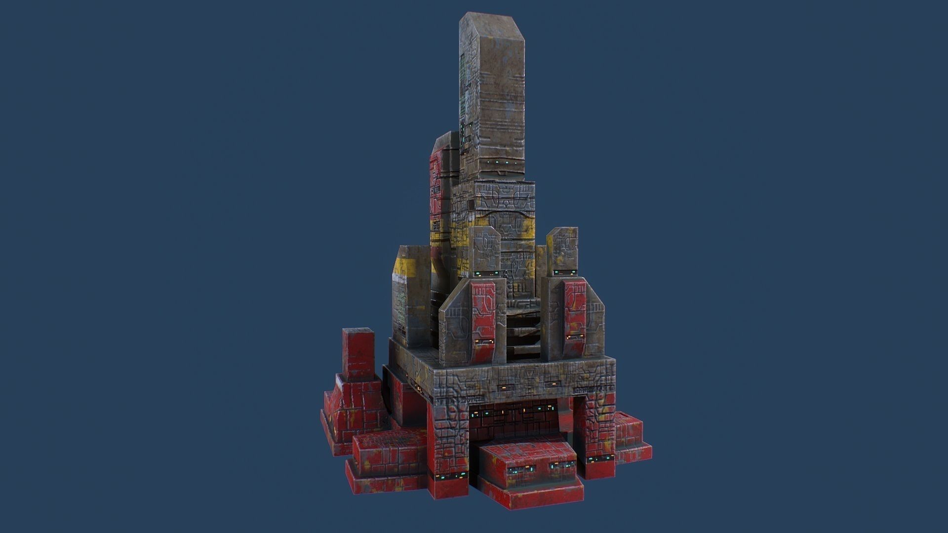 3D model Low poly sci fi building VR / AR / low-poly | CGTrader