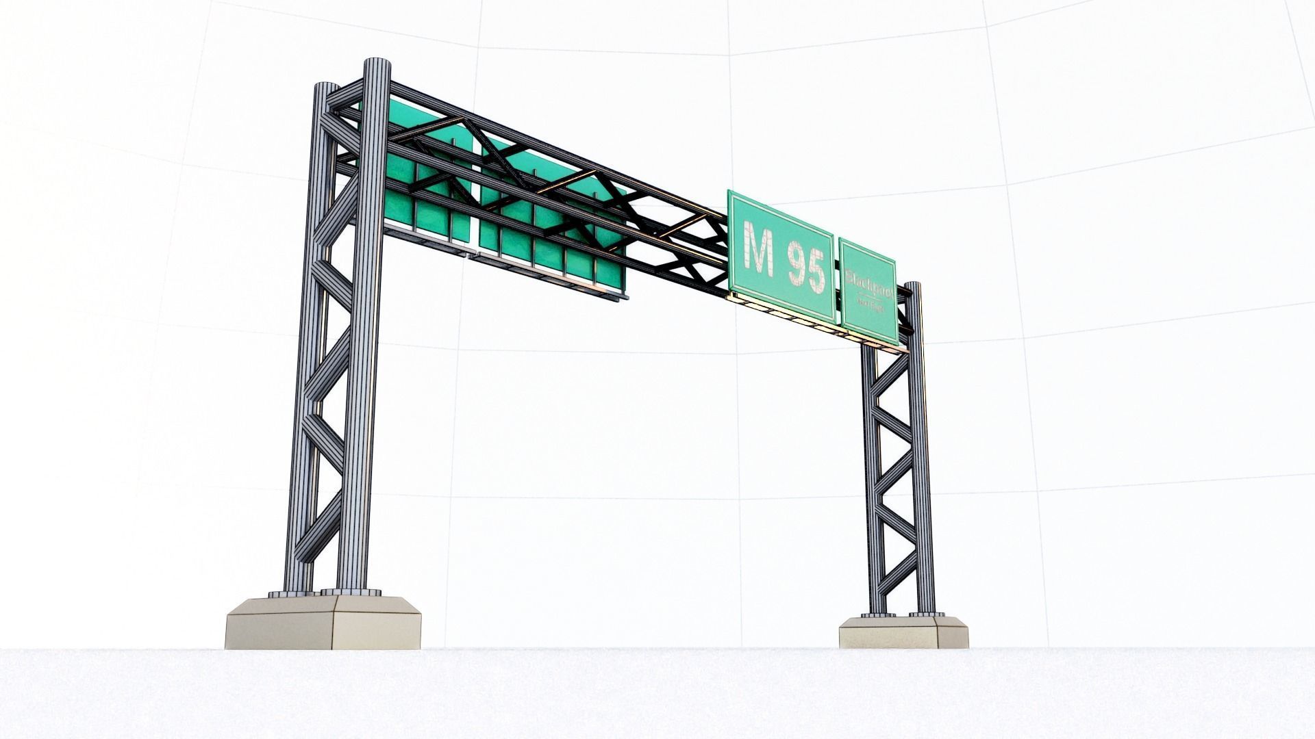 Highway Sign 3D model | CGTrader