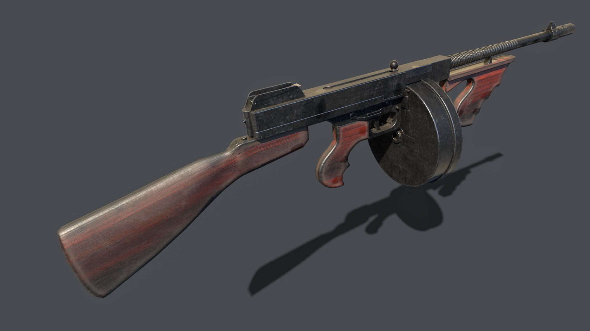3D model Thompson gun of 1928 VR / AR / low-poly | CGTrader