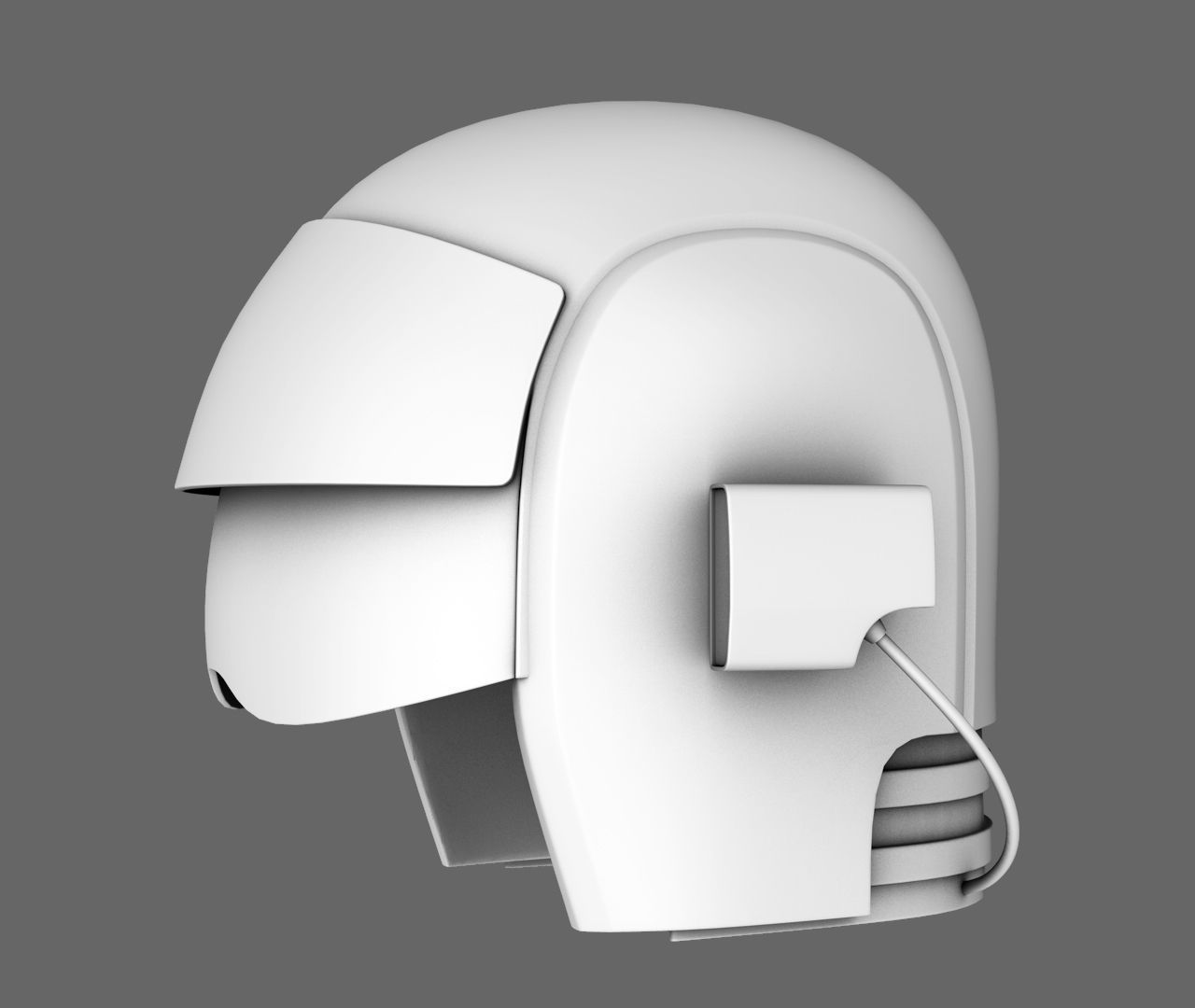 Sci-Fi Helmet Base Mesh 03 free 3D model | CGTrader