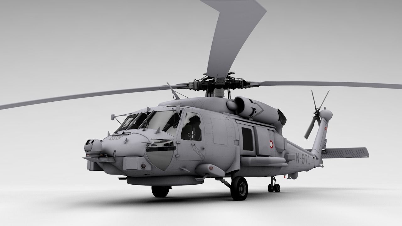 MH-60R Danish Seahawk Navy Helicopter 3D model | CGTrader