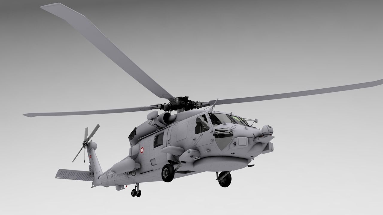 MH-60R Danish Seahawk Navy Helicopter 3D model | CGTrader