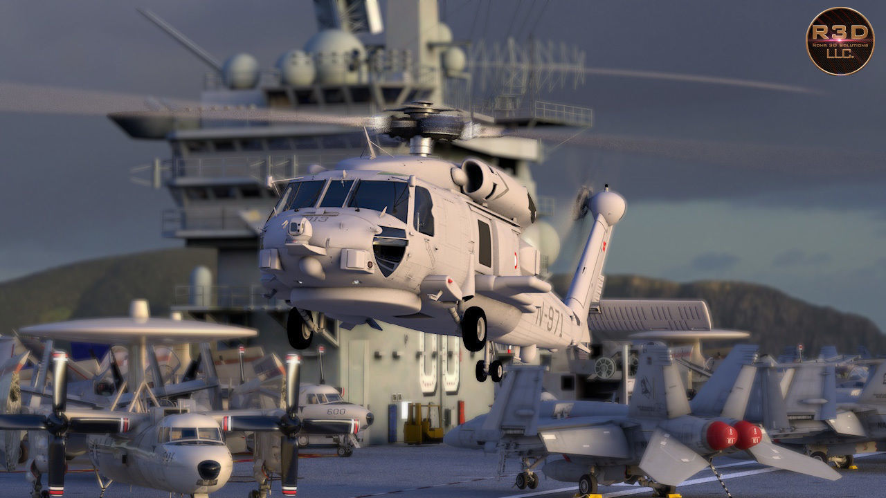 MH-60R Danish Seahawk Navy Helicopter 3D model | CGTrader