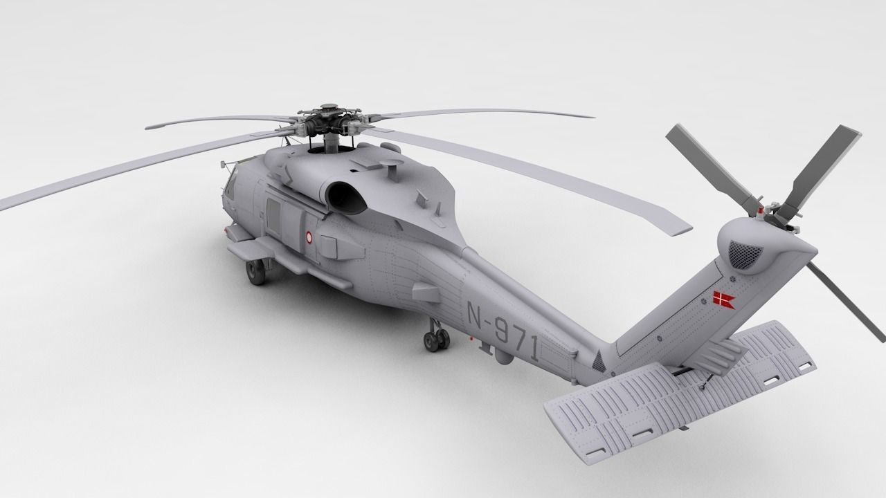 MH-60R Danish Seahawk Navy Helicopter 3D model | CGTrader