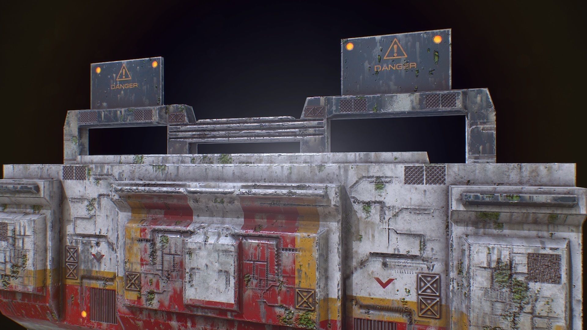 3D model Low poly sci fi wall pattern model VR / AR / low-poly | CGTrader