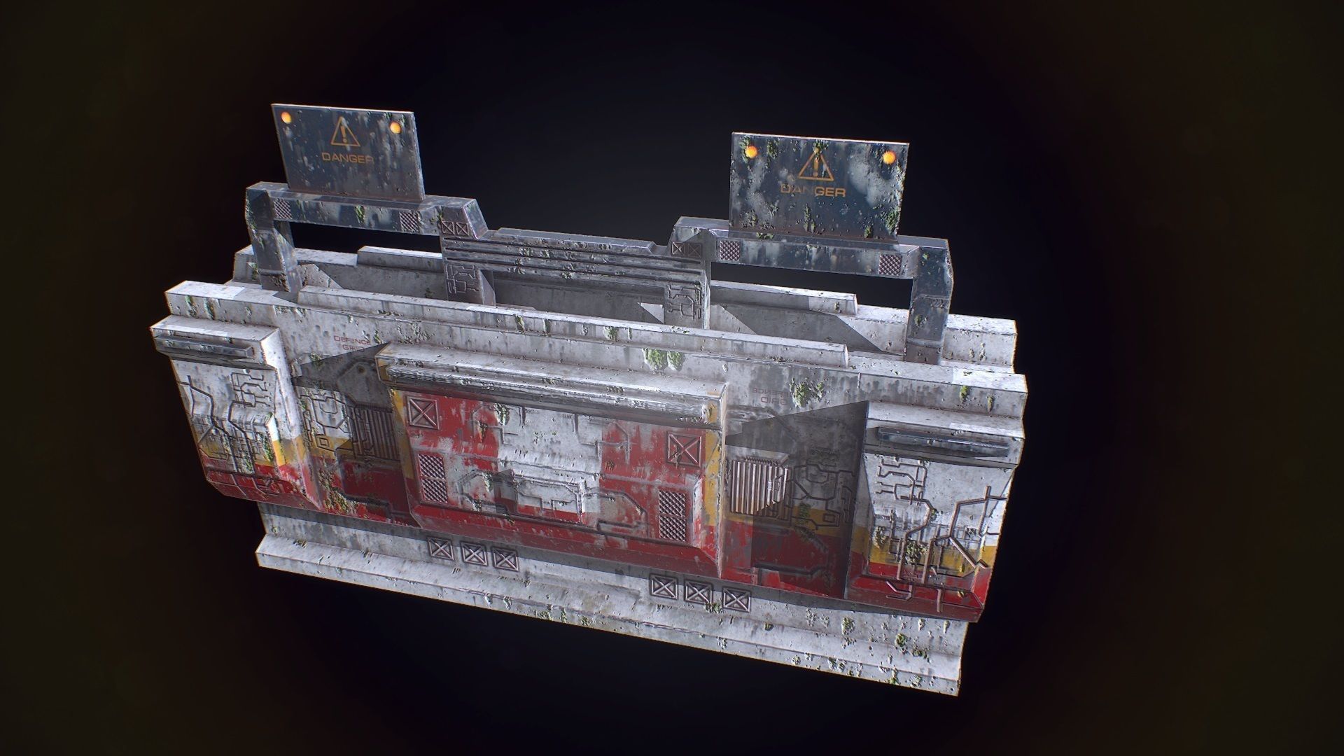 3D model Low poly sci fi wall pattern model VR / AR / low-poly | CGTrader