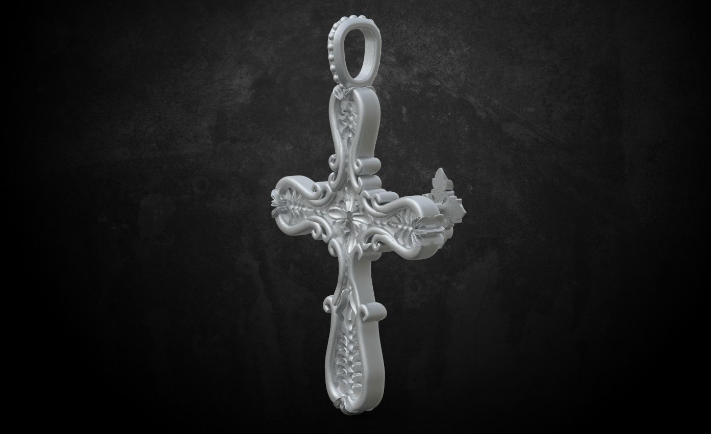 Cross with patterns 247 3D model 3D printable | CGTrader