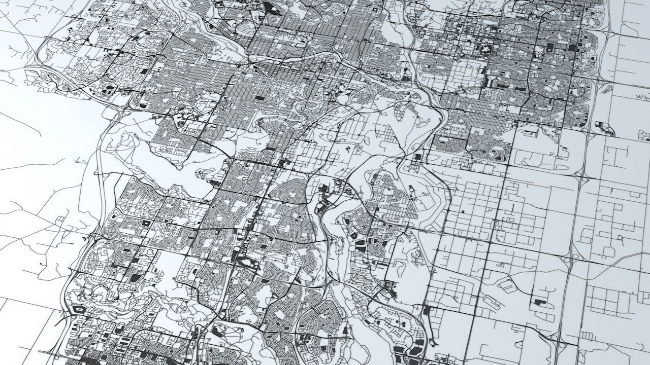 Calgary Road Network and Streets 3D model | CGTrader