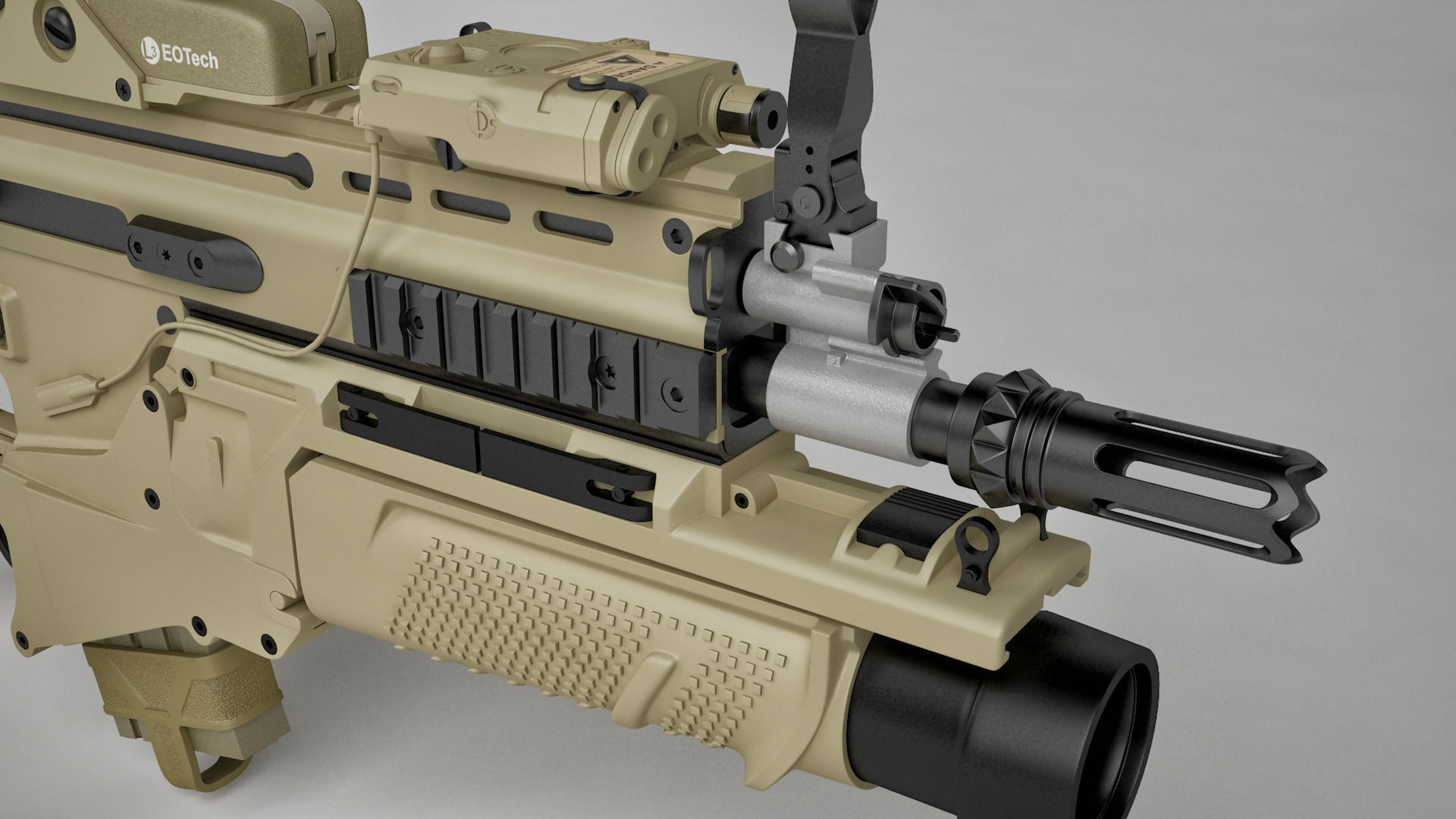 Combat Assault Rifle FN SCAR-H 3D Model MAX C4D | CGTrader.com