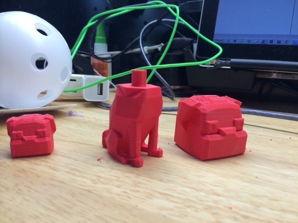 Low poly pug with replaceable head free 3D model 3D printable | CGTrader