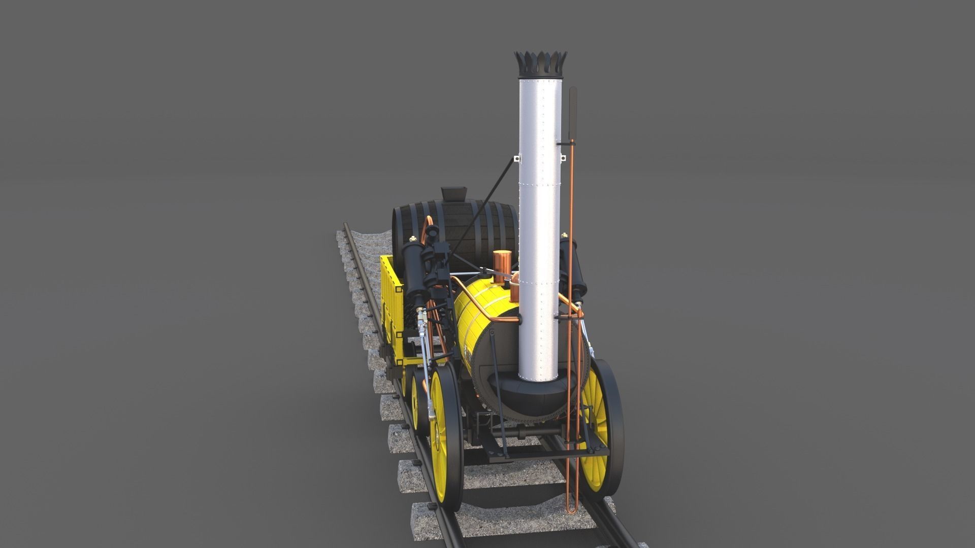 The Stephenson Rocket Locomotive 3D model | CGTrader