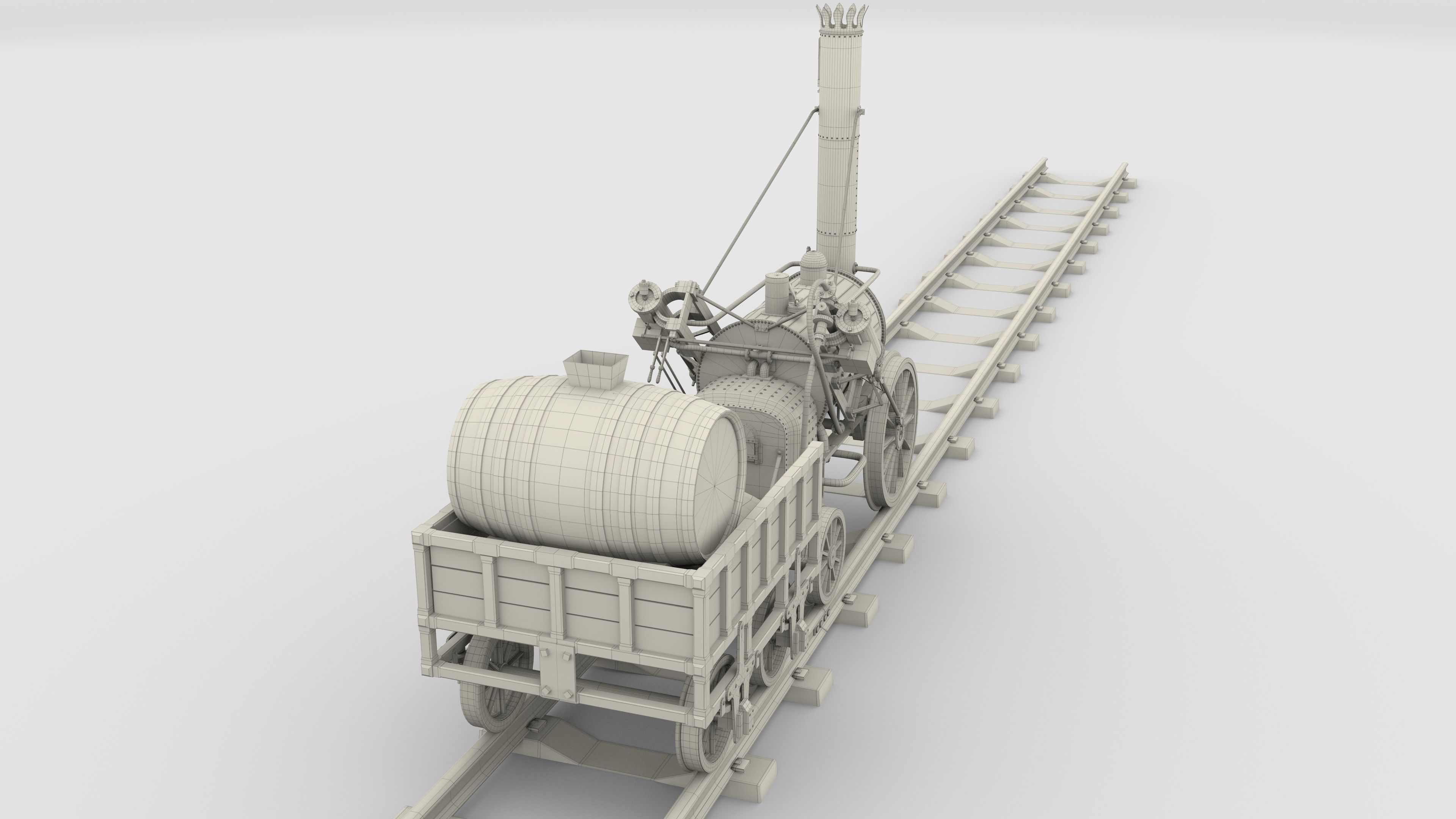 The Stephenson Rocket Locomotive 3D model | CGTrader